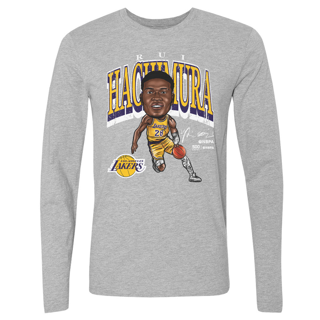 Rui Hachimura Los Angeles Lakers Cartoon WHT – Lakers Store