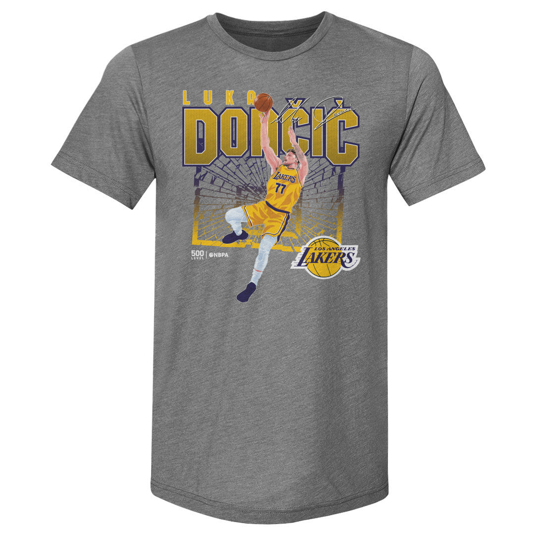 Luka Doncic Los Angeles Lakers Shattered WHT – Lakers Store