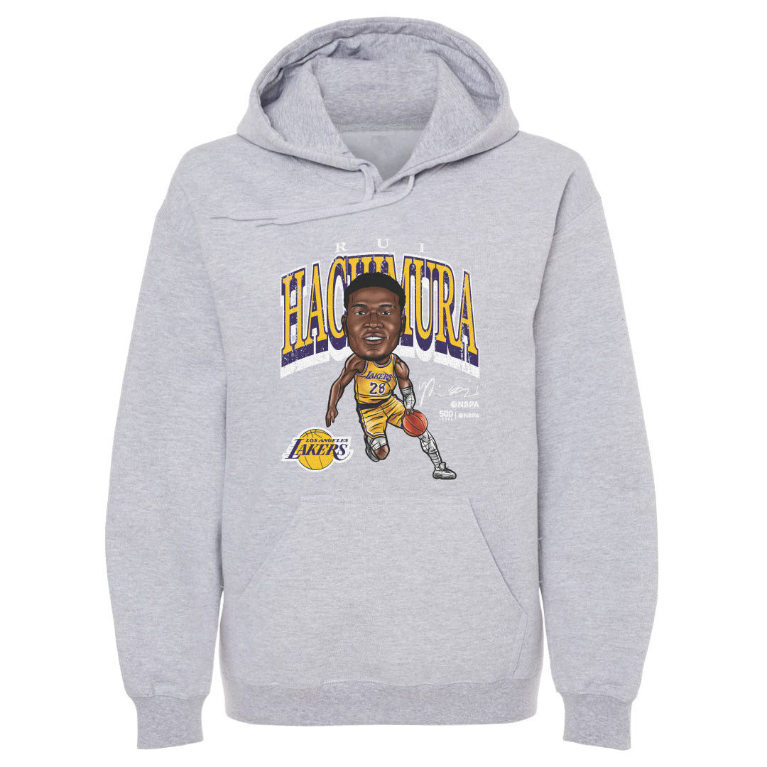 Rui Hachimura Los Angeles Lakers Cartoon WHT – Lakers Store