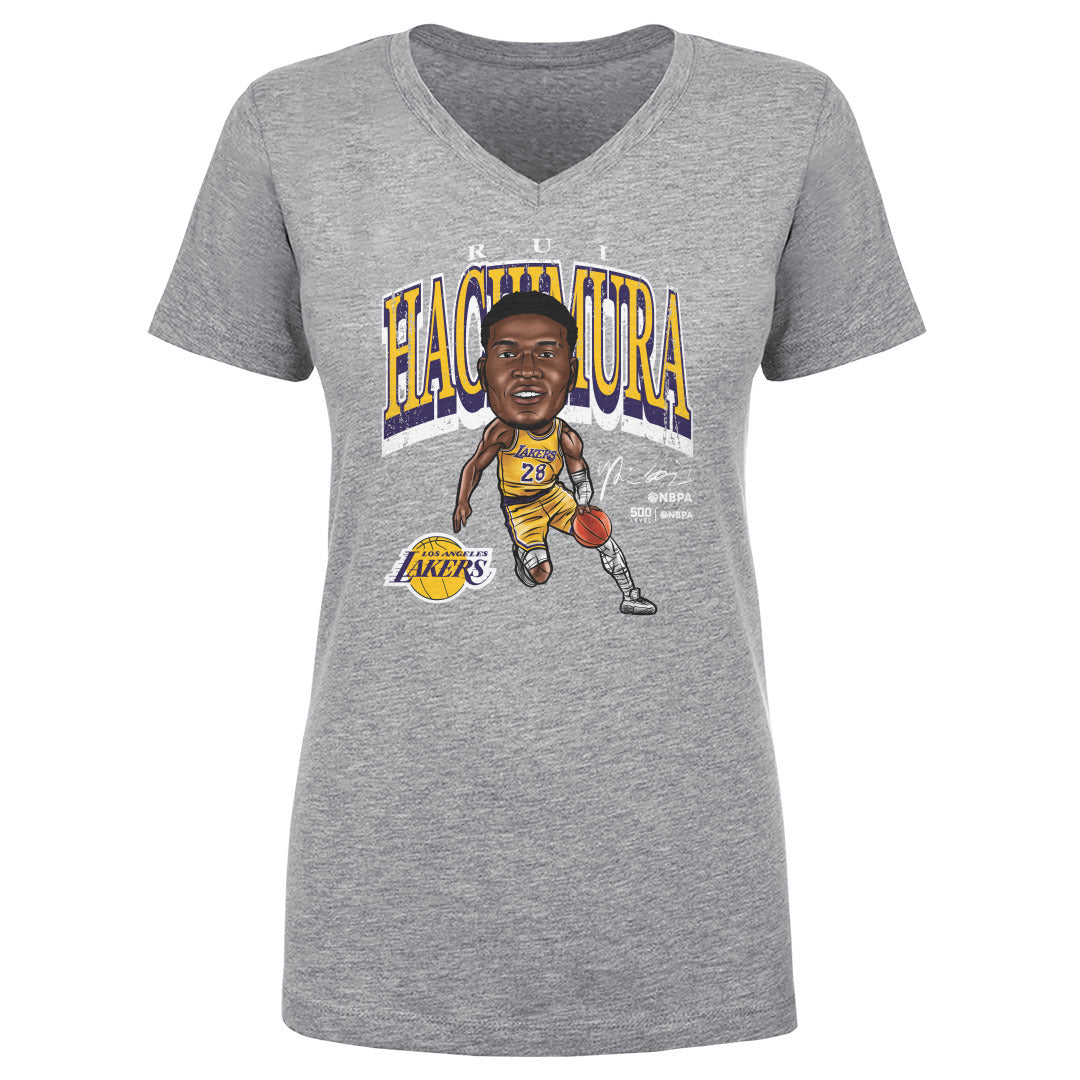 Rui Hachimura Los Angeles Lakers Cartoon WHT – Lakers Store